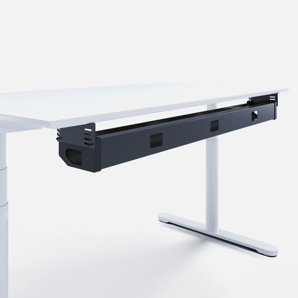Swing cable tray: Folding cable management for desks | Actiforce